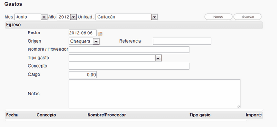 REGISTROS > Chequera